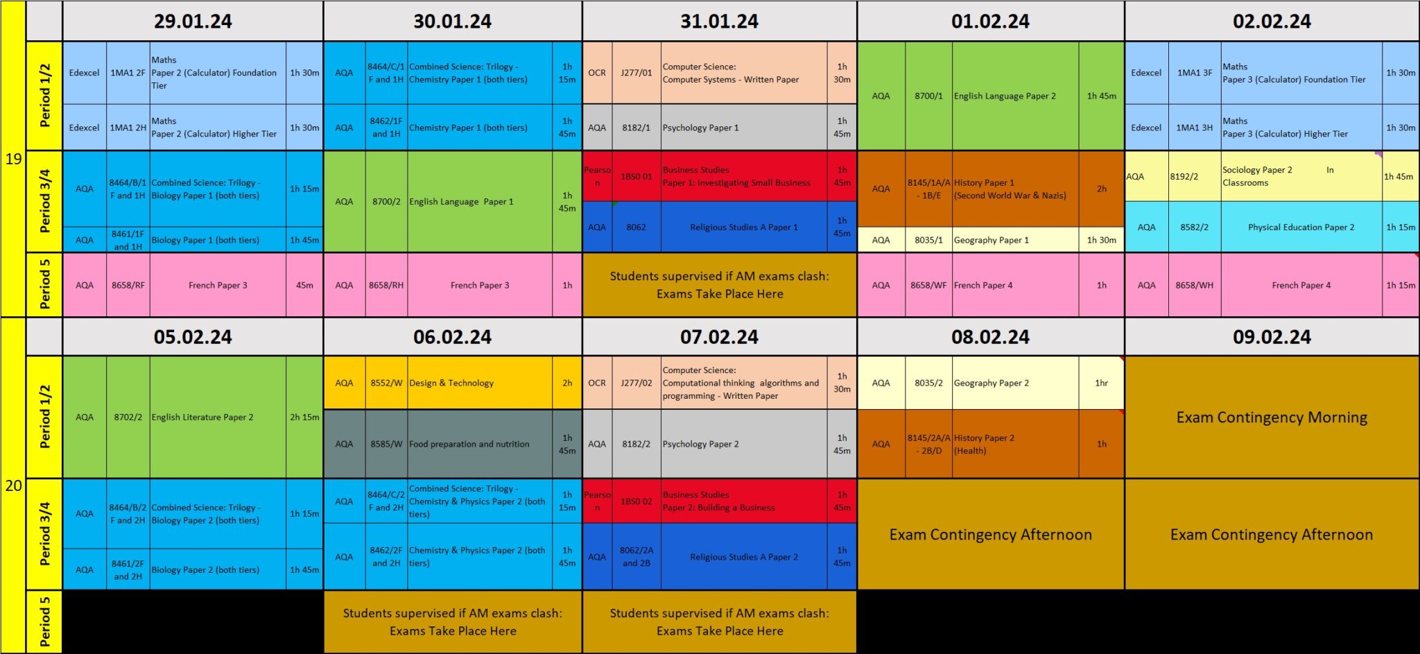 Year 11 Examinations - Arena Academy